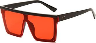 Generic Lunettes de soleil carrées à large monture tendance pour hommes et pour femmes vacances en plein air pare-soleil plage (couleur : C, taille : moyen) 2