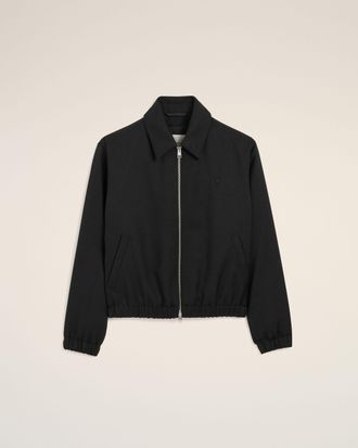 Ami Ami Paris - Blouson rembourr&eacute; noir en laine Ami de Coeur Noir - Taille : XXL - pour Homme