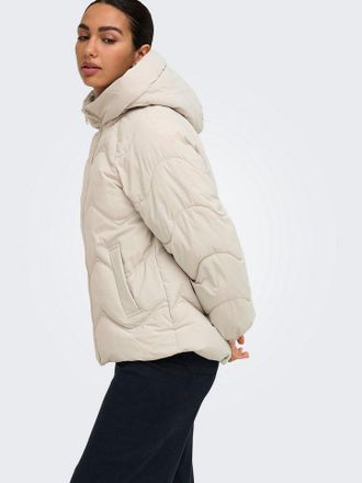 Jacqueline de Yong Steppjacke JDYPOWER SHORT HOOD PUFFER OTW HAB Kunstfaser