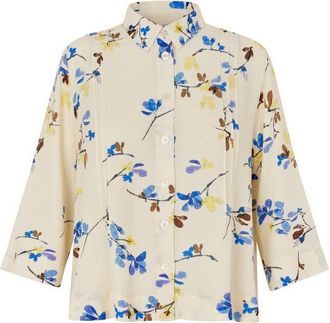 Masai Poloshirt MaIbilisan kurzer kastiger Schnitt, floral Druck