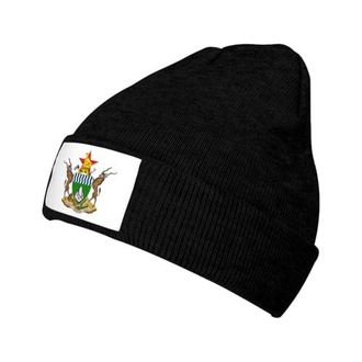 Generic Slouch Bonnet Souple Tricot&eacute;, Armoiries du Zimbabwe, &Eacute;pais Casquette Tricot&eacute;, Tricoter Chapeau pour Cyclisme, Ski, Adultes
