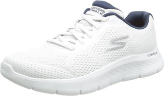 Skechers Go Walk Flex Remark Baskets pour Homme, Blanc/Bleu Marine, 12.5 Wide