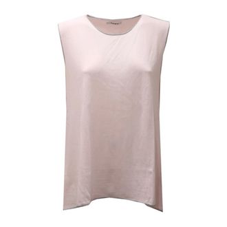 KANGRA Baumwoll-Lurex-Top Made in Italy - - Tops - Damen - Rosa - L