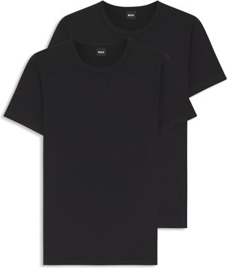 BOSS Herren Round Neck T-Shirt, 2er Pack Modern, Black, L