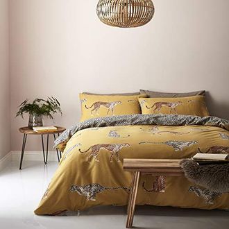 Catherine Lansfield Cheetah Bettwäsche-Set, 160 x 220 + 50 x 70 cm