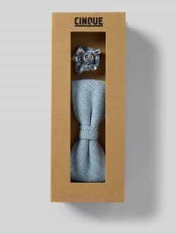 Cinque Fliege und Einstecktuch aus Leinen im Set Modell TURINO