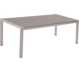 Beliani Beliani - Gartentisch Grau Aluminium f&uuml;r 6 Personen 180 x 90 cm Modern Design