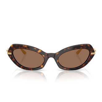 Dolce & Gabbana Femme, Accessoires, Brun, Taille: 52 MM Lunettes de soleil oeil-de-chat