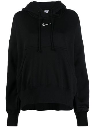 Nike Hoodie mit Logo-Stickerei - Schwarz