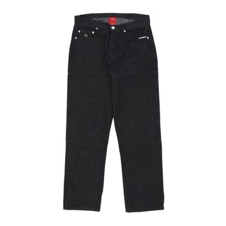 eS Schwarze Waschung Baggy Denim Jeans - - Jeans - Herren - Schwarzk - W38