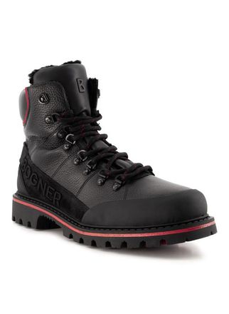 Bogner Herren Schn&uuml;rboots schwarz Glattleder