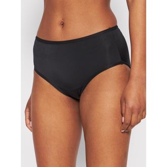 Selmark Klassischer Damenslip mit hoher Taille Basicos 00203 Schwarz