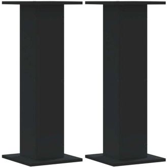 vidaXL Vidaxl - Pflanzenst&auml;nder 2 Stk. Schwarz 30x30x80 cm Holzwerkstoff