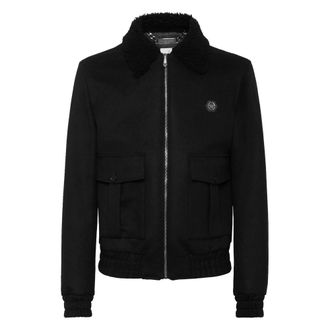 Philipp Plein Homme, Vestes, Noir, Taille: L Veste Aviateur
