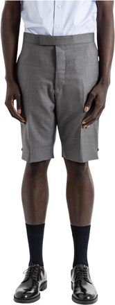 Thom Browne Homme, Shorts, Gris, Taille: M Tailored Wool Twill Shorts