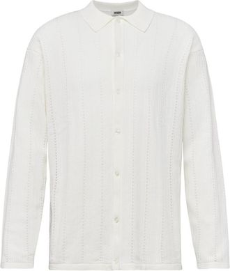 Drykorn Leichte Strickjacke Emilias aus Baumwolle mit Umlegekragen in