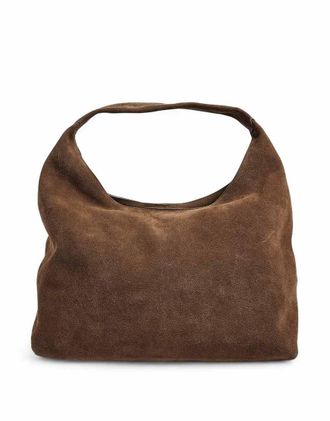 NA-KD Dreieckige Wildleder-Shopper in Braun