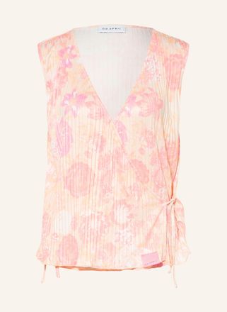 Oh April Oh April Wickeltop Solin Mit Plissees beige