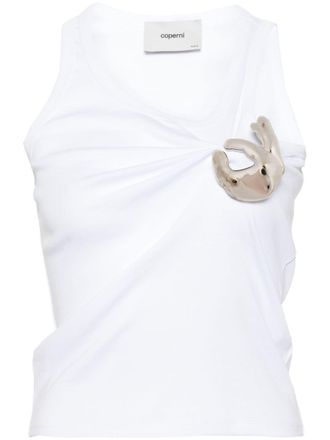 Coperni Cropped-Tanktop - Wei&szlig;