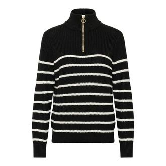 Kaffe KAlioa Zipper Pullover - Femme - Pulls - Noir - Taille: 46 FR