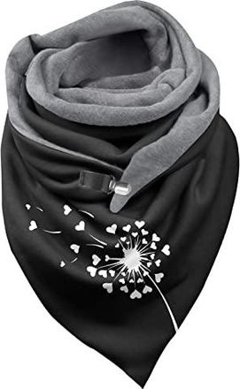 Generic &Eacute;charpe dhiver 2025 avec imprim&eacute; pissenlit - Unisexe - Pour homme et femme, a, Taille unique