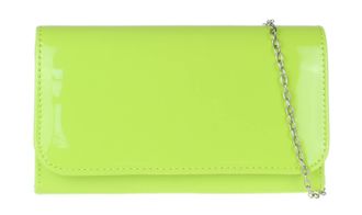 Girly HandBags Damen Lack Clutch gl&auml;nzend Abendtasche Party Hochzeit Neongr&uuml;n
