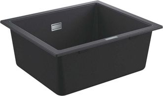 GROHE Abw&auml;schen - Kompositsp&uuml;le K700 mit Ablaufgarnitur, 53x46 cm, schwarz Granit 31654AP0