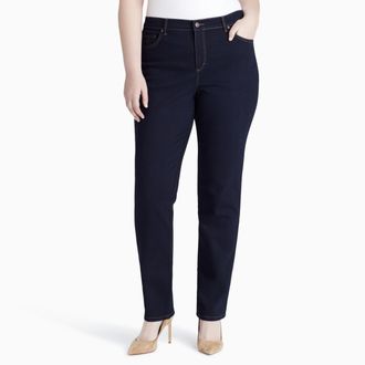Gloria Vanderbilt Damen Amanda Classic High Rise Tapered Plus Size Jeans, Rinse Noir, 16W