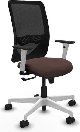 Piqueras y Crespo B&uuml;rostuhl Zulema mit wei&szlig;en und schwarzen Armlehnen, h&ouml;henverstellbare Lendenwirbelst&uuml;tze, ausgestattet mit Sincro 3 Positionen und Schneideschaum, Sc