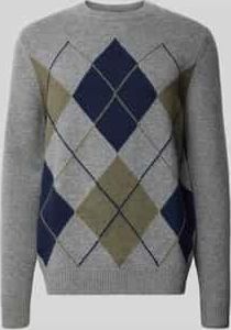 Christian Berg Regular Fit Strickpullover mit Karomuster