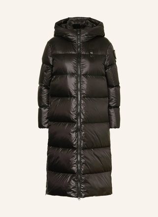 Blauer Daunenmantel Celia schwarz