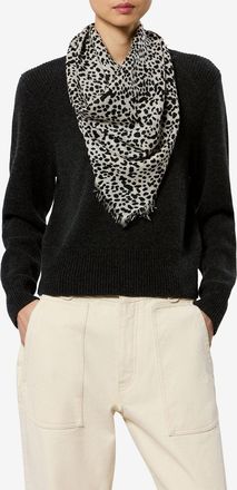 Isabel Marant &Eacute;charpe Alecia En Cachemire - Femme - Beige Et Noir - - Isabel Marant
