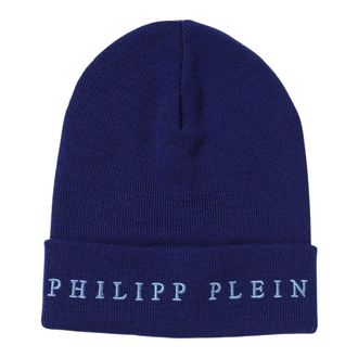 Philipp Plein Cappello Lana Logo - - Accessories - Herren - Blau - ONE SIZE