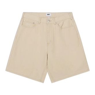 Obey Bigwig Baggy Denim Jorts - - Shorts - Herren - Beige - W28