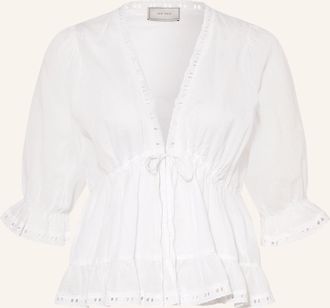 Neo Noir Neo Noir Blusenshirt Adelia Mit Lochspitze weiss