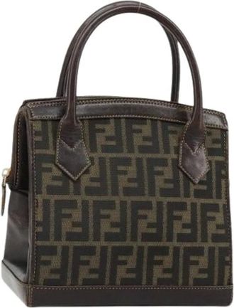 Fendi Sac &agrave; main vintage Zucca Canvas Pre-owned - Femme - Pre-owned - Brun - Taille: ONE Size