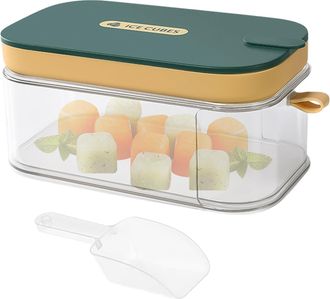 Generic Eisform Mit Deckel | 32 F&auml;cher Wiederverwendbar Mit Schaufel Und Beh&auml;lter | Abgedeckte Eisw&uuml;rfelform F&uuml;r Gefrierschrank | F&uuml;r Wein Whisky Bourbon Vodk