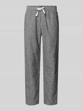 Tommy Jeans Regular Fit Weite Hose aus Leinen-Baumwoll-Mix