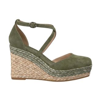 Alma En Pena Alma EN Pena, Femme, Chaussures, Vert, Taille: 36 EU Compensées en cuir entrelacé