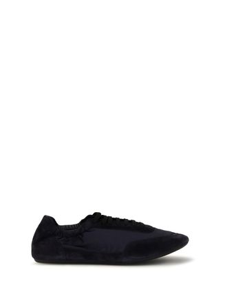 Prada Mens Sneakers Collapse Re-Nylon Blue Rubber (sole) Lace-Up Shoes Flat