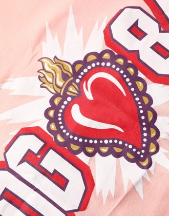 Dolce & Gabbana Graphic Print Cotton T-Shirt - Pink