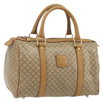 Celine Sac &agrave; main vintage Macadam Pre-owned - Femme - Pre-owned - Beige - Taille: ONE Size