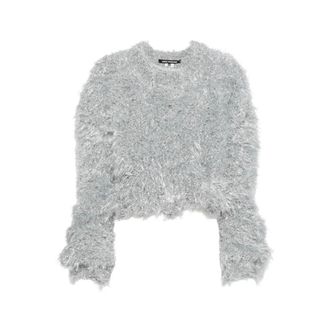 Junya Watanabe Tinsel Tricot Court - Femme - Pulls - Gris - Taille: 40 FR