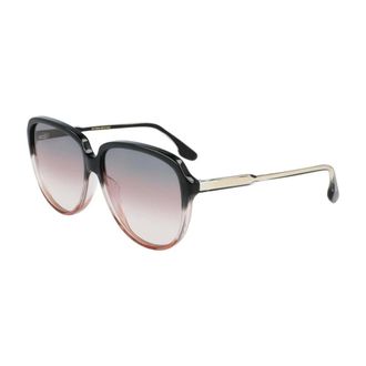 Victoria Beckham Femme, Accessoires, Noir, Taille: ONE Size Acetate Oval Lunettes de soleil