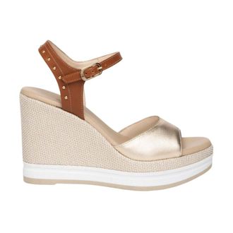 Nero Giardini Femme, Chaussures, Jaune, Taille: 39 EU Sandales compens&eacute;es rock chic