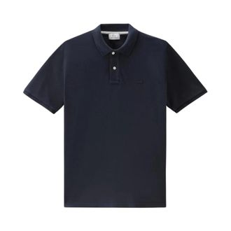 Woolrich Klassisches American Polo - - Tops - Herren - Blau - M