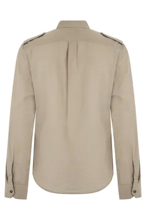 Our Legacy Mens Long-Sleeve Cotton Gauze Shirt Beige