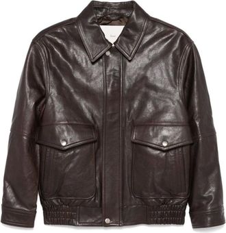 Dunst Femme, Vestes, Brun, Taille: 38 FR Veste en Cuir Marron Style Classique