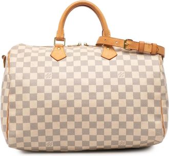 Louis Vuitton Hobo Bags - Damier Azur Speedy Bandouliere 35 - Gr. unisize - in Weiß - für Damen