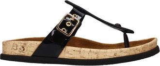 Premiata Femme, Chaussures, Noir, Taille: 36 EU Sandale &agrave; boucle en cuir verni